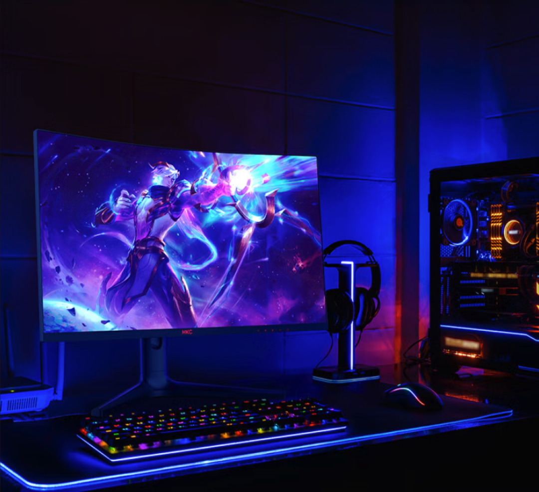 HKC 推出 CG321QKS 曲面电竞屏：1000R 曲率、2K 240Hz、1ms 响应1399元_显示器_什么值得买